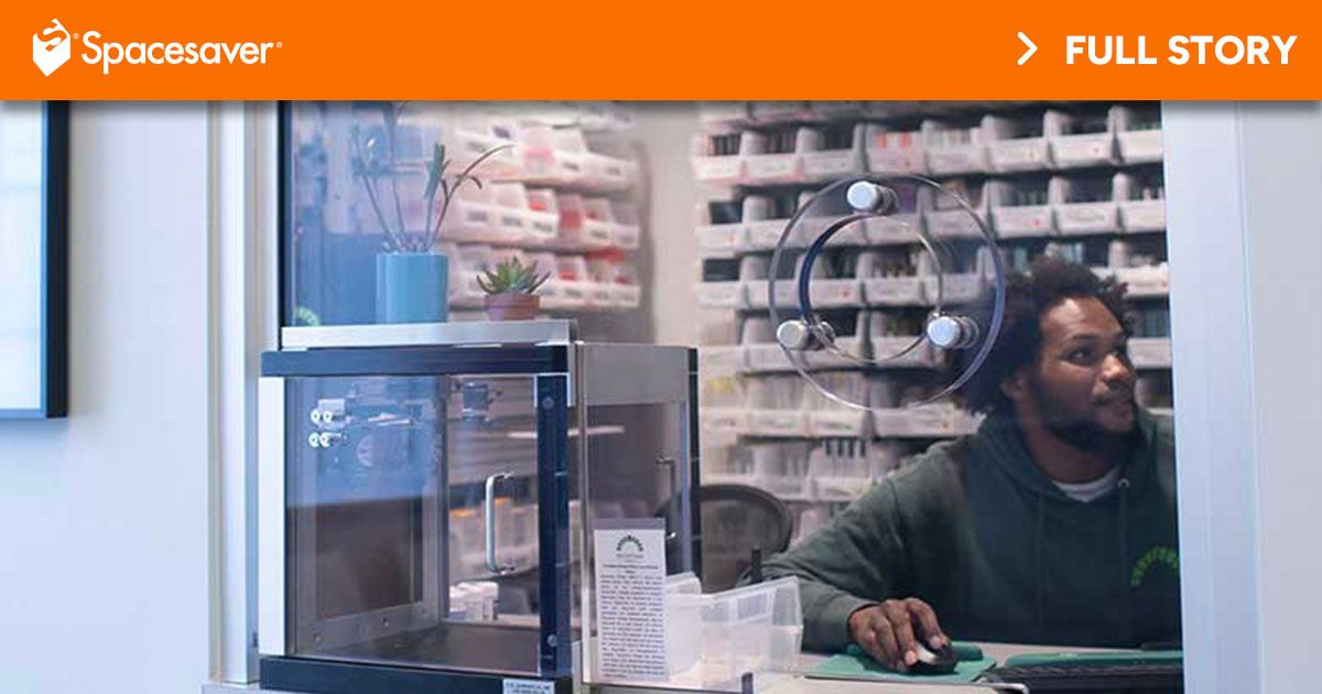 Cannabis Dispensary Layout | Spacesaver GROW Racking Systems